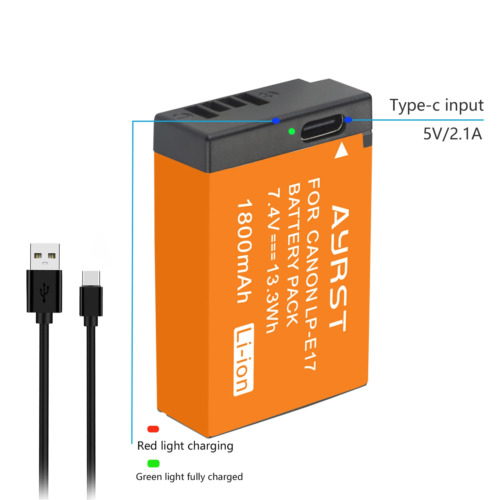 LPE17 LP E17 LP E17 Battery with Type C Input for Canon EOS RP 200 250D ...