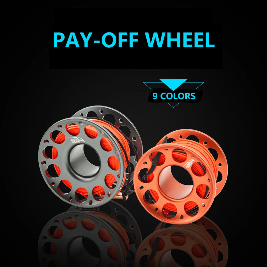 15M/30M Keep Diving Spool Reel Solid Color Polyester Rope Hanging Reels ...