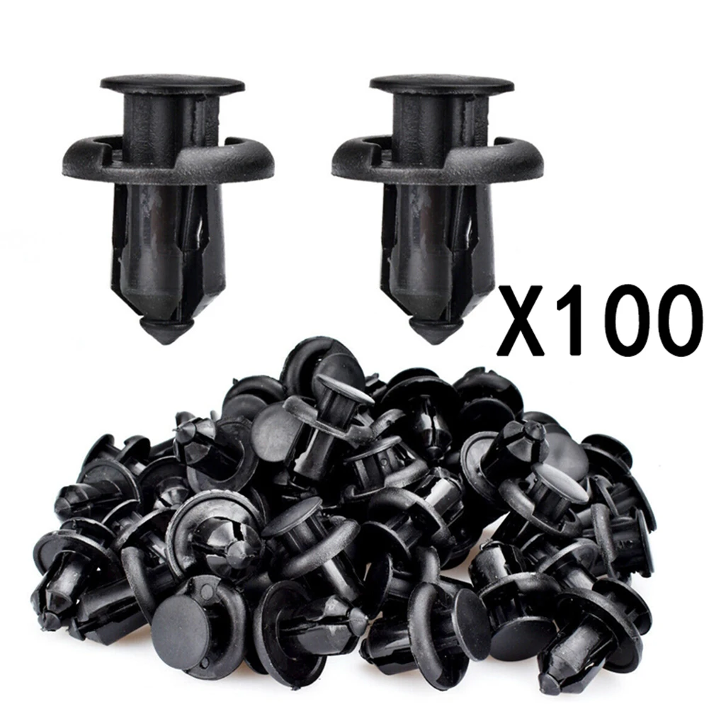 100Pcs-Car-Bumper-Clip-For-10mm-Hole-Plastic-Nylon-Rivet-Fastener ...