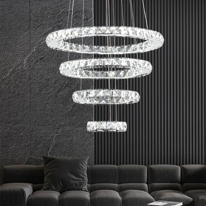 Modern-Circular-Crystal-Chandelier-LED-Light-Luxury-Minimalist-Dining ...