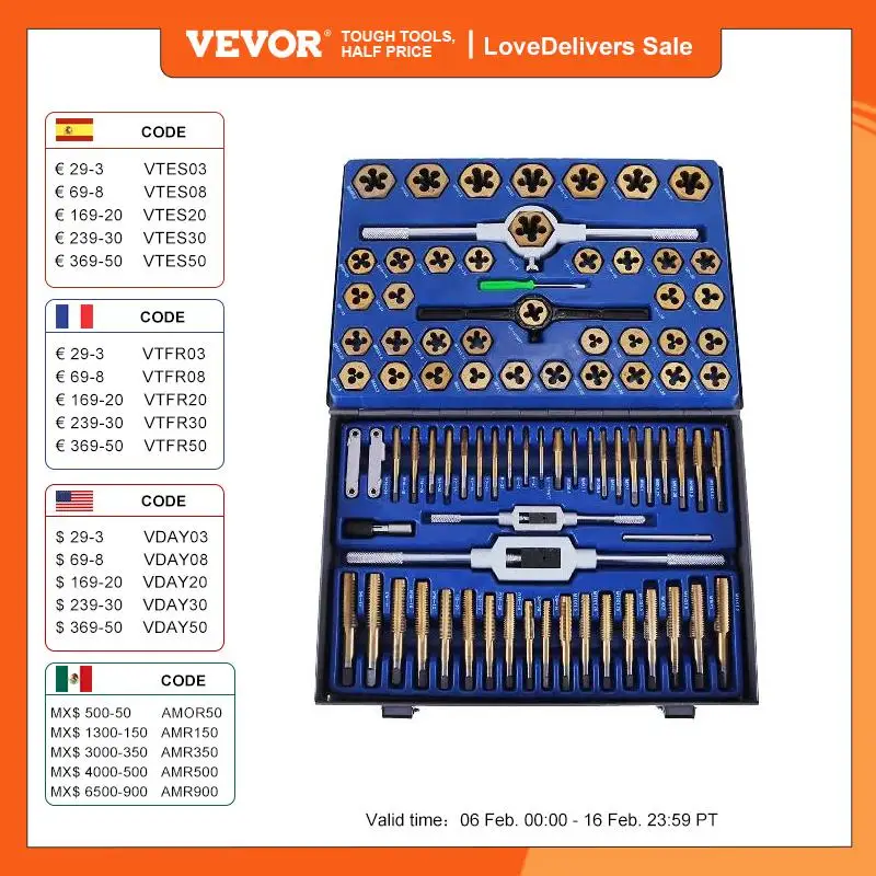 VEVOR-Tap-and-Die-Set-86PCS-110PCS-Tungsten-Steel-Titanium-Hand ...