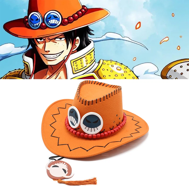 One Piece Portgas D Ace Cosplay Cowboy Hat - Crazy Anime Store