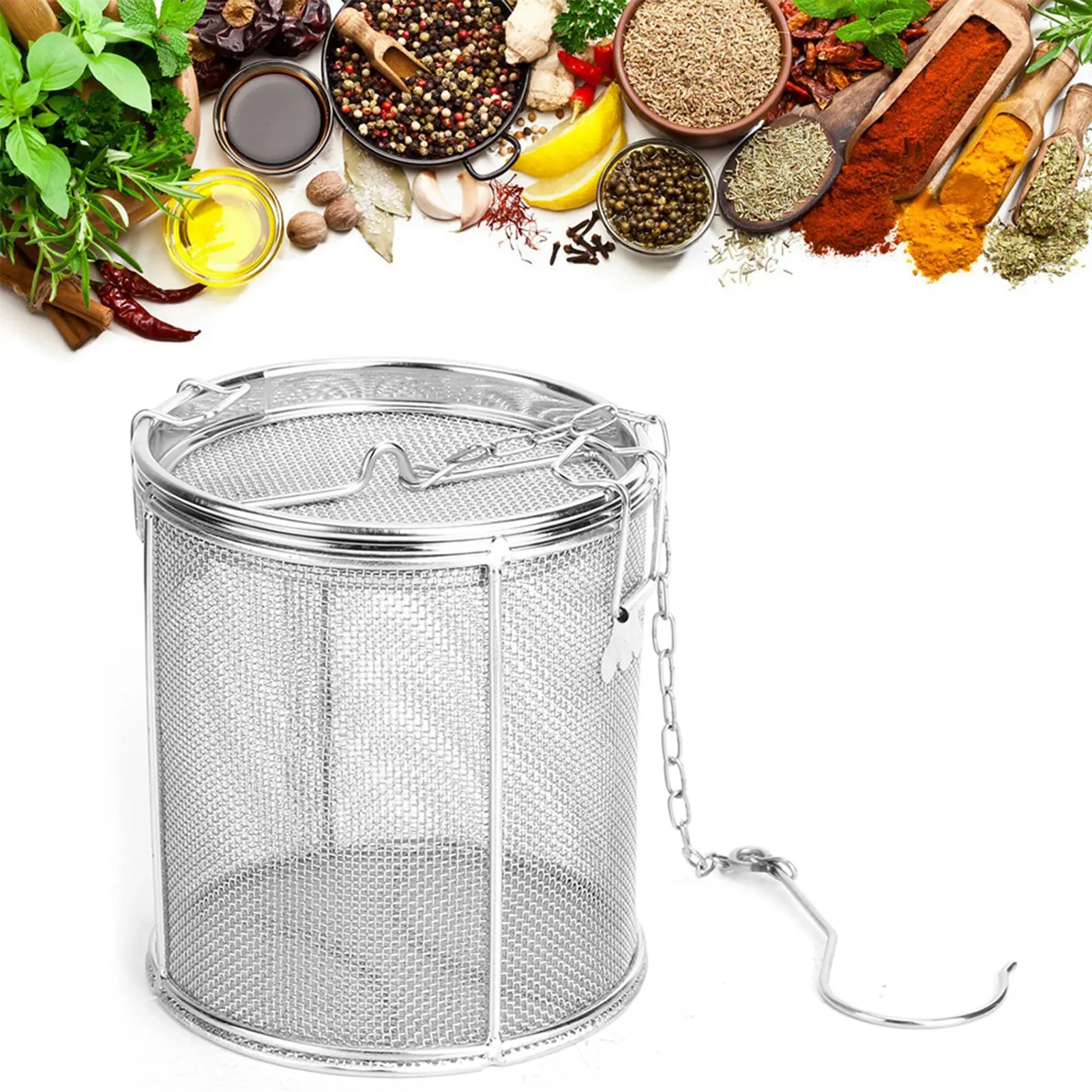 Stainless-Steel-Tea-Ball-Strainer-Soup-Seasonings-Seperation-Basket ...