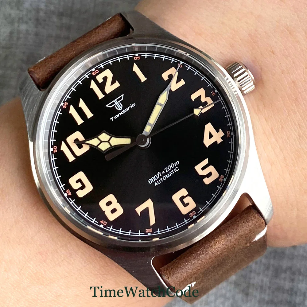 Nh35a/pt5000 Tandorio 200m Waterproof Vintage Automatic Mens Watch 39mm ...