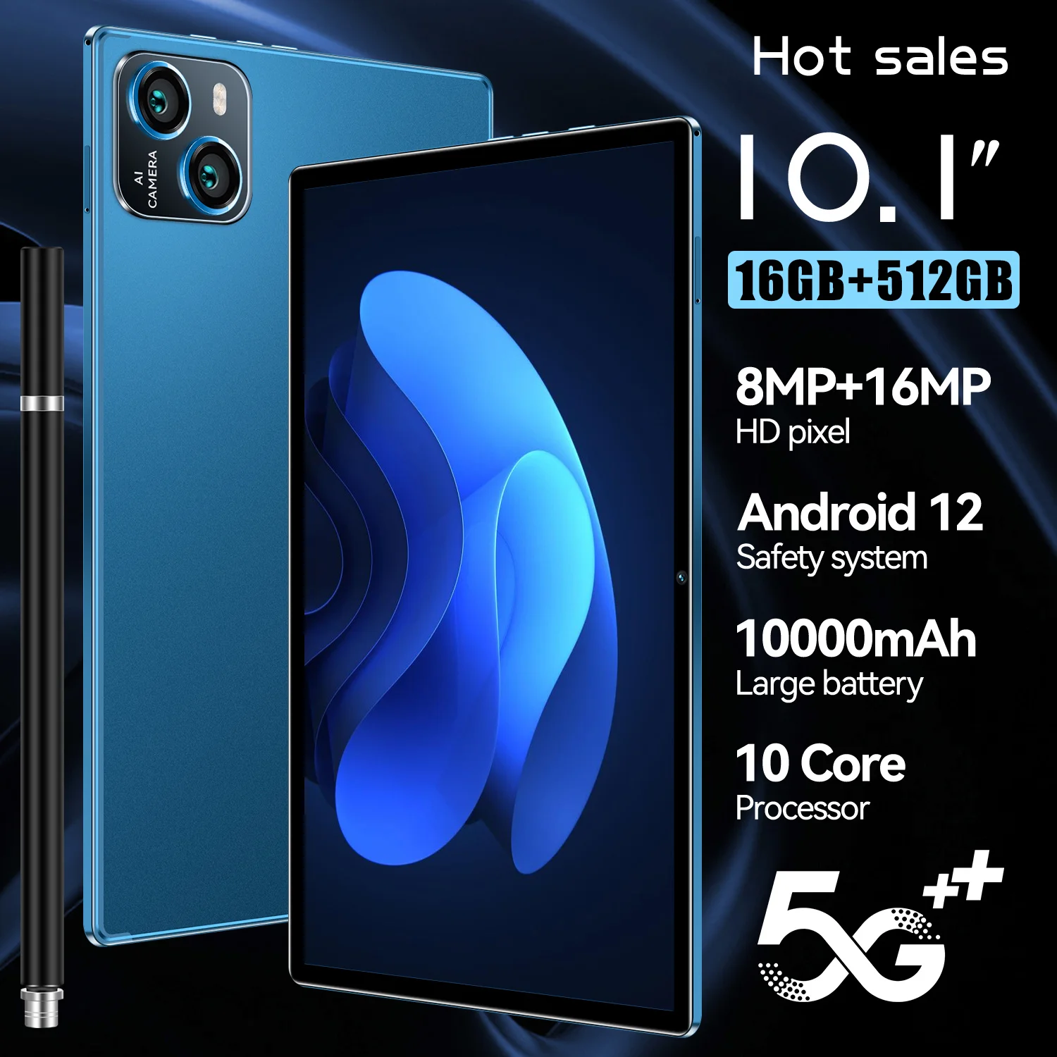 Tableta-PC-5G-de-2023-pulgadas-Tablet-con-Android-10-1-16GB-12-0-GB ...