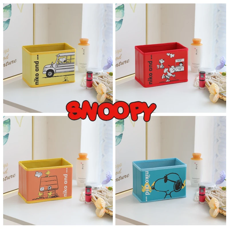 Snoopy Folding Desktop Storage Box Cartoon Home Storage Supplies ...