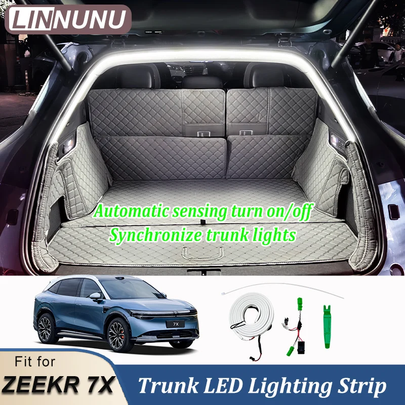 LINNUNU For ZEEKR 7X Rear Trunk LED Light Bar Strips Trunk Interior ...