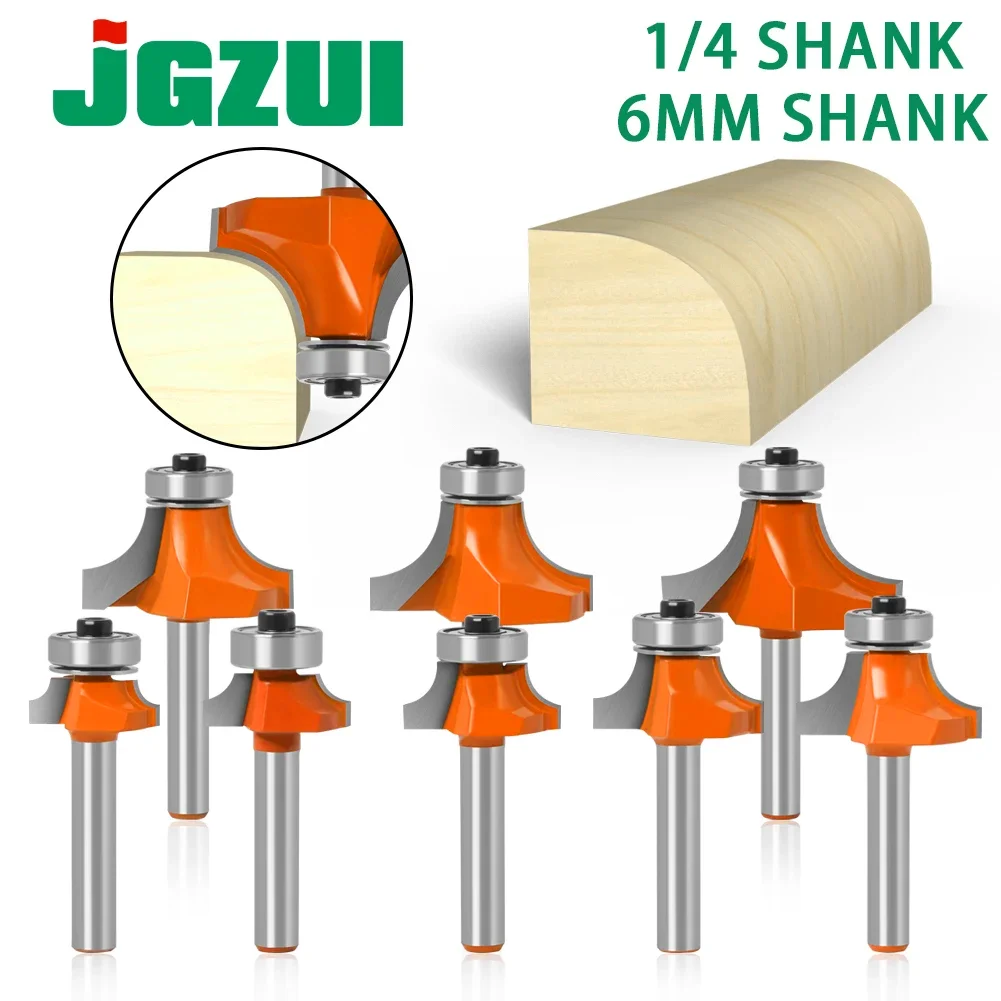 1-4-6mm-shank-Corner-Round-Over-Router-Bit-with-BearingMilling-Cutter ...