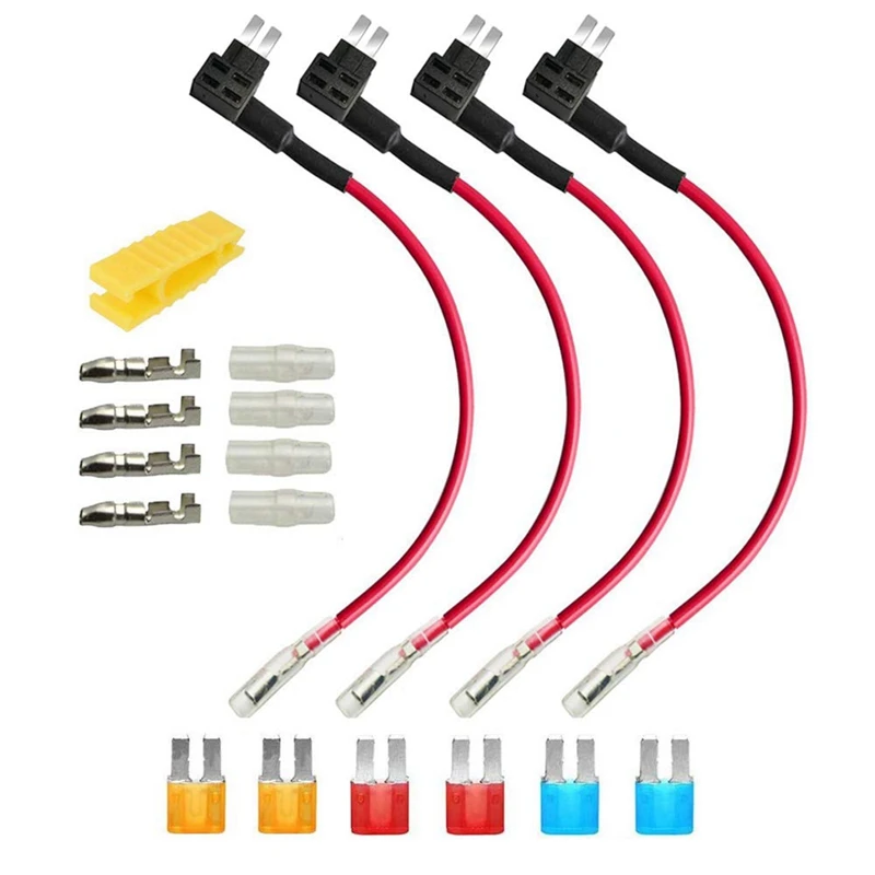 4Pcs-12V-24V-Add-A-Circuit-Micro2-Fuse-Tap-Piggy-Back-Blade-Fuse-Holder ...