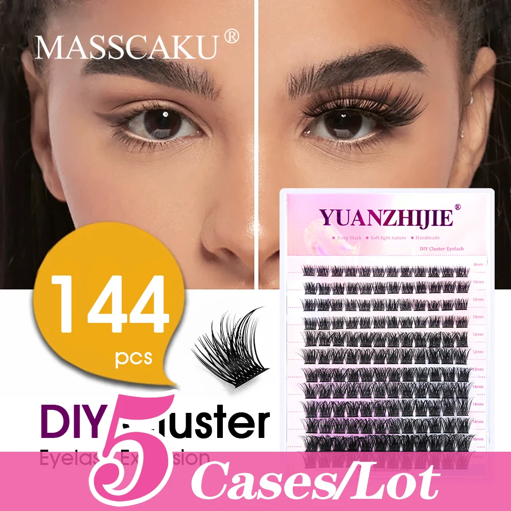 5cases-MASSCAKU-DIY-Cluster-Eyelash-Extension-Mixed-Segmented-Lashes ...
