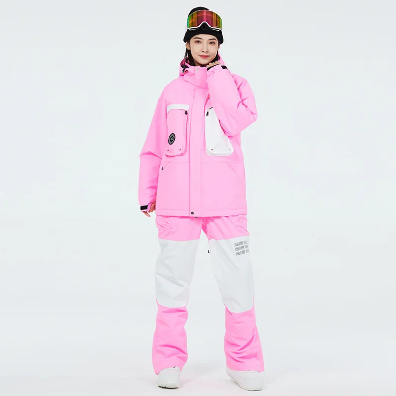 Men-and-Women-s-Snow-Suit-Wear-Waterproof-Winter-Straps-Trousers-Skiing ...