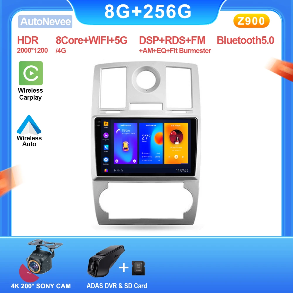 2G+64G] 9 Inch Android 13 Car Stereo For Jeep Chrysler 300/300C 2004 ...
