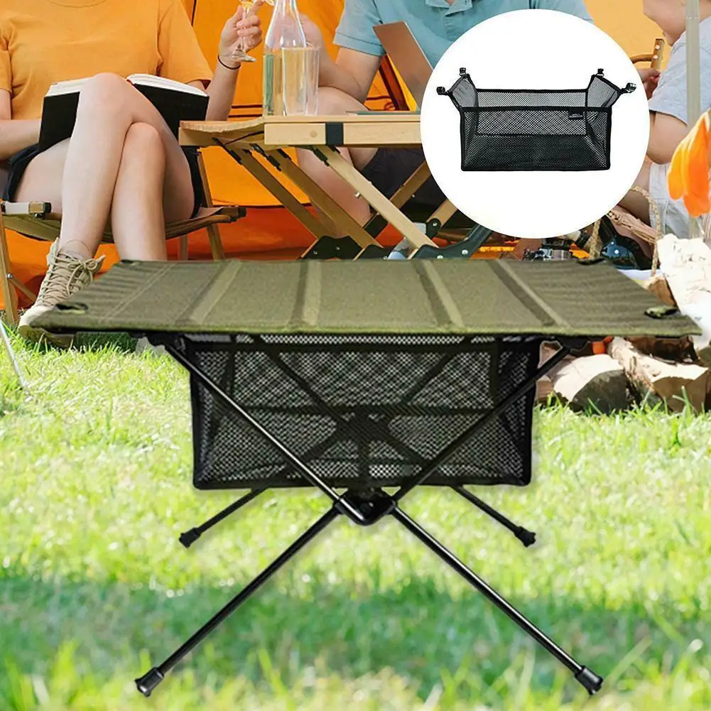 Folding-Table-Portable-Storage-Net-Shelf-Bag-Stuff-Mesh-For-Picnic ...
