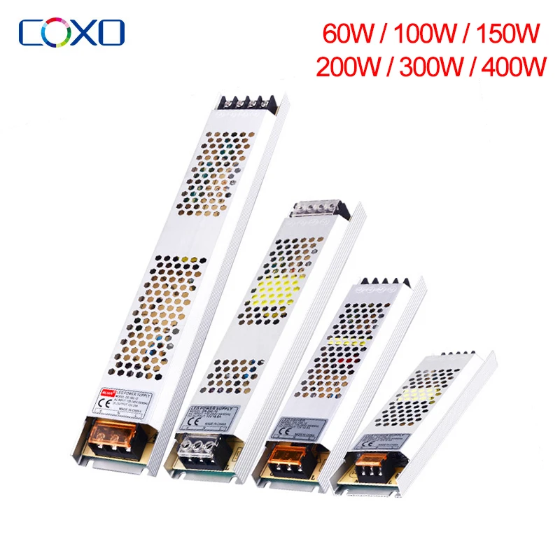 Ultra-Thin-LED-Power-Supply-DC-12V-24V-Lighting-Transformers-60W-100W ...