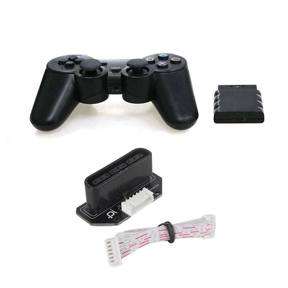 Joystick-Gamepad-sem-fio-para-PS2-Controlador-com-Receptor-Dualshock ...