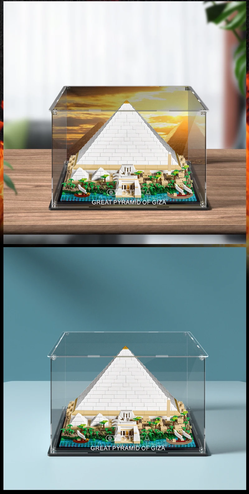 Acrylic Display Box for Lego 21058 Great Pyramid of Giza Dustproof ...