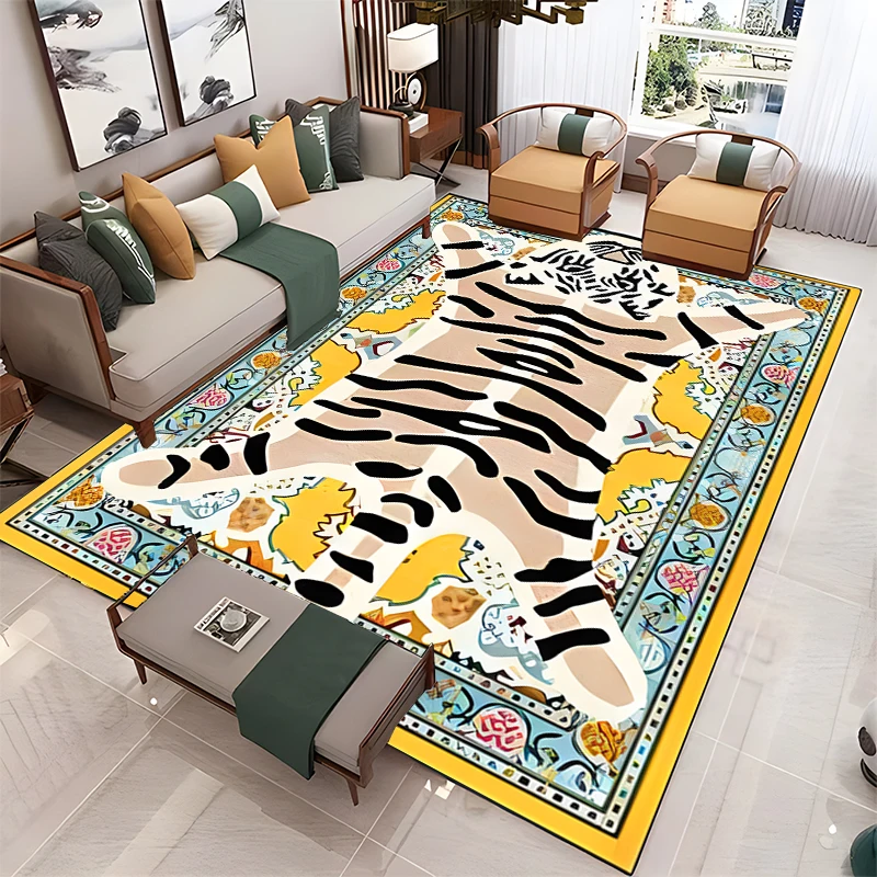 Flannel-tiger-carpet-for-living-room-animal-tiger-bedroom-soft-mat ...