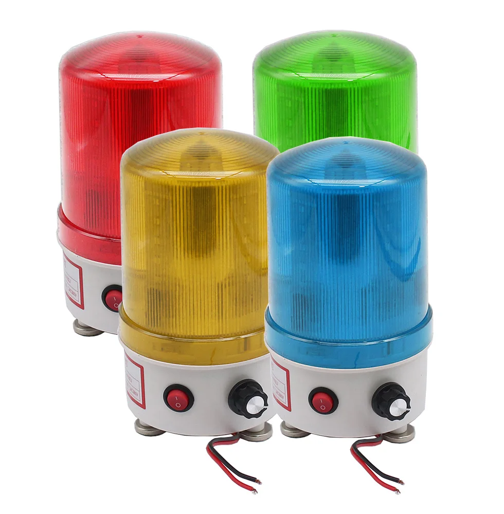 New-sound-and-light-alarm-220v24v12v-rotary-warning-light-adjustable ...