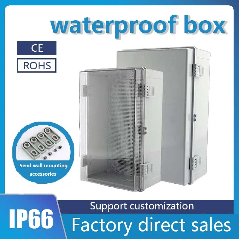 IP66-Waterproof-Gray-Transparent-Cover-Enclosure-Junction-Box-ABS ...