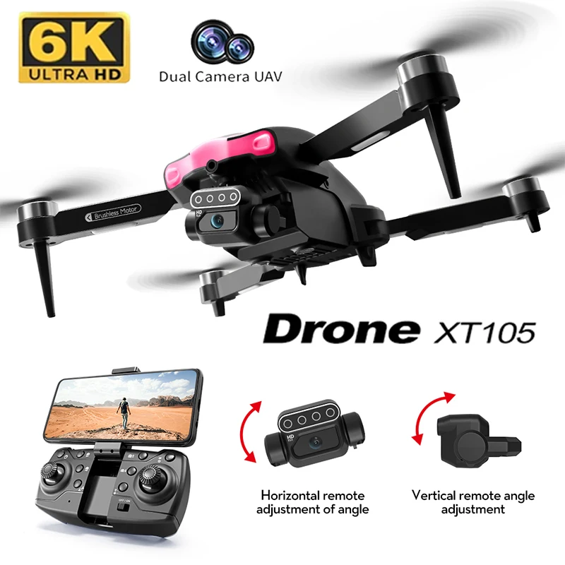 New-XT105-Drone-5G-WiFi-FPV-Brushless-Motor-GPS-Return-8K-HD-Dual ...