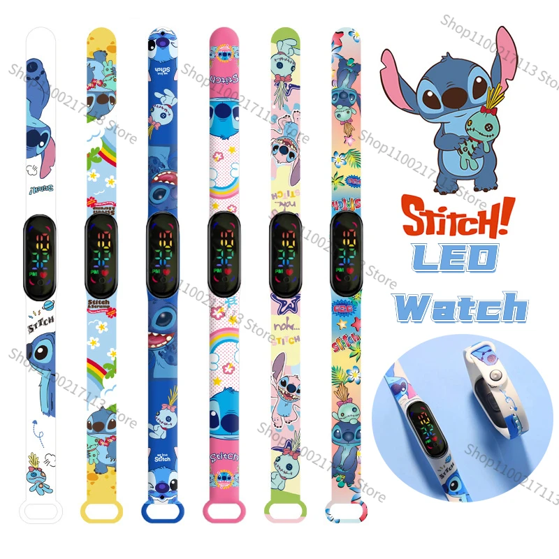Disney Stitch children's Watches Cartoon Anime Character Luminous ...
