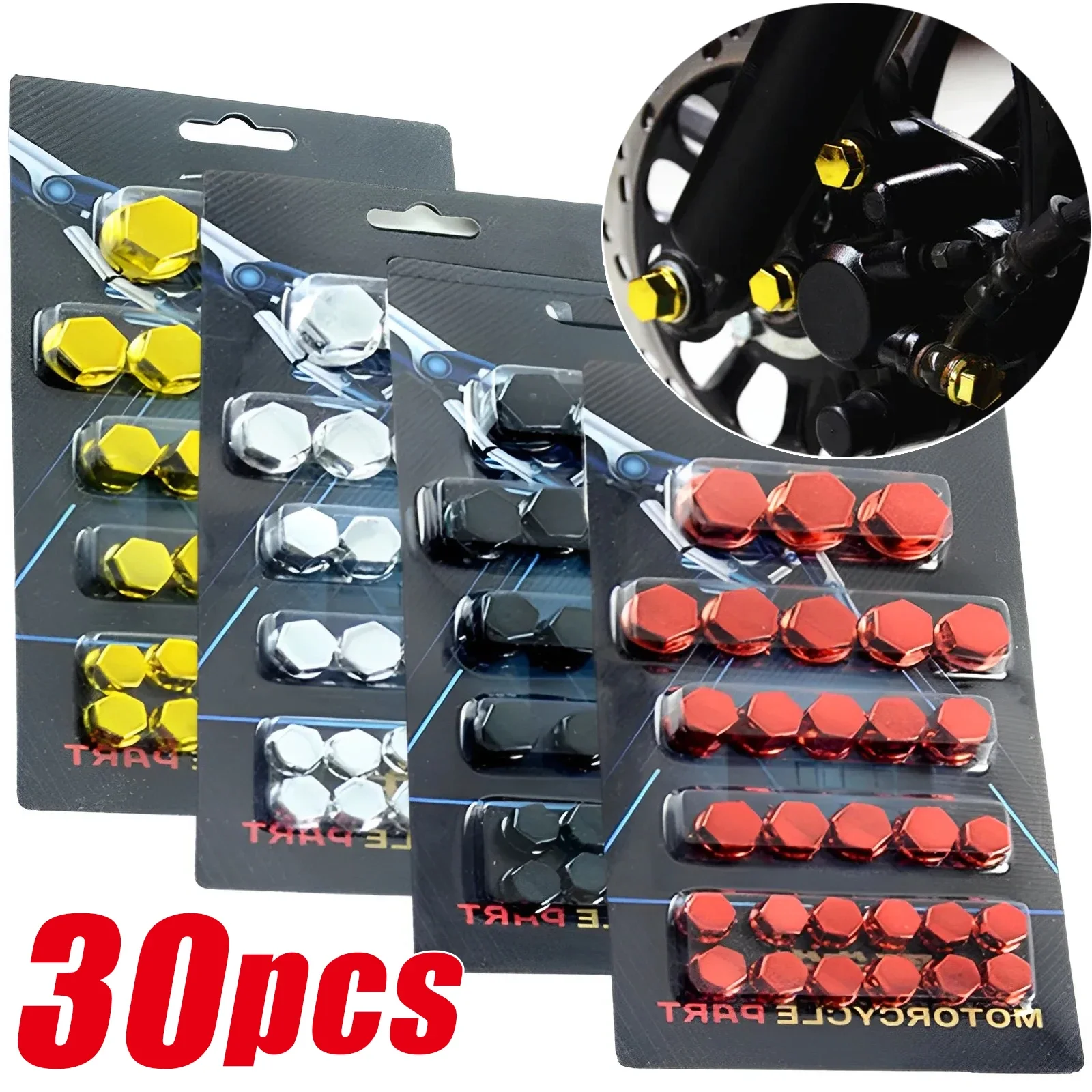 30Pcs-Motorcycle-Screw-Decoration-Cover-Plating-Cap-for-Car-Motor ...