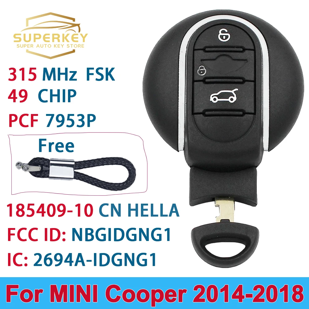 SUPERKEY Keyless Smart Car Key 315 433MHz For BMW MINI Cooper F-series ...