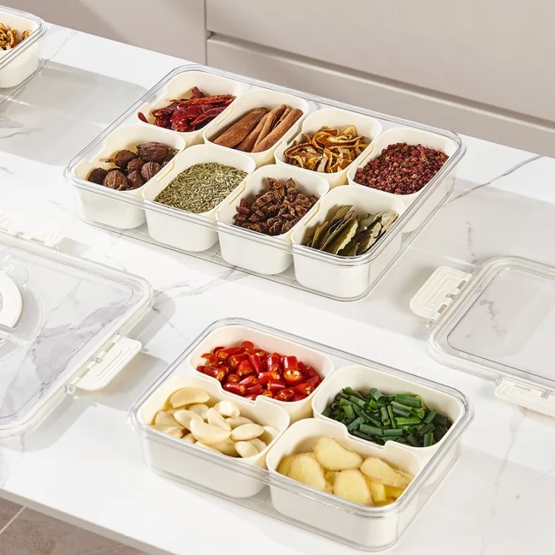 8-Grids-Divided-Serving-Tray-Storage-Box-Kitchen-Portable-Sub-format ...