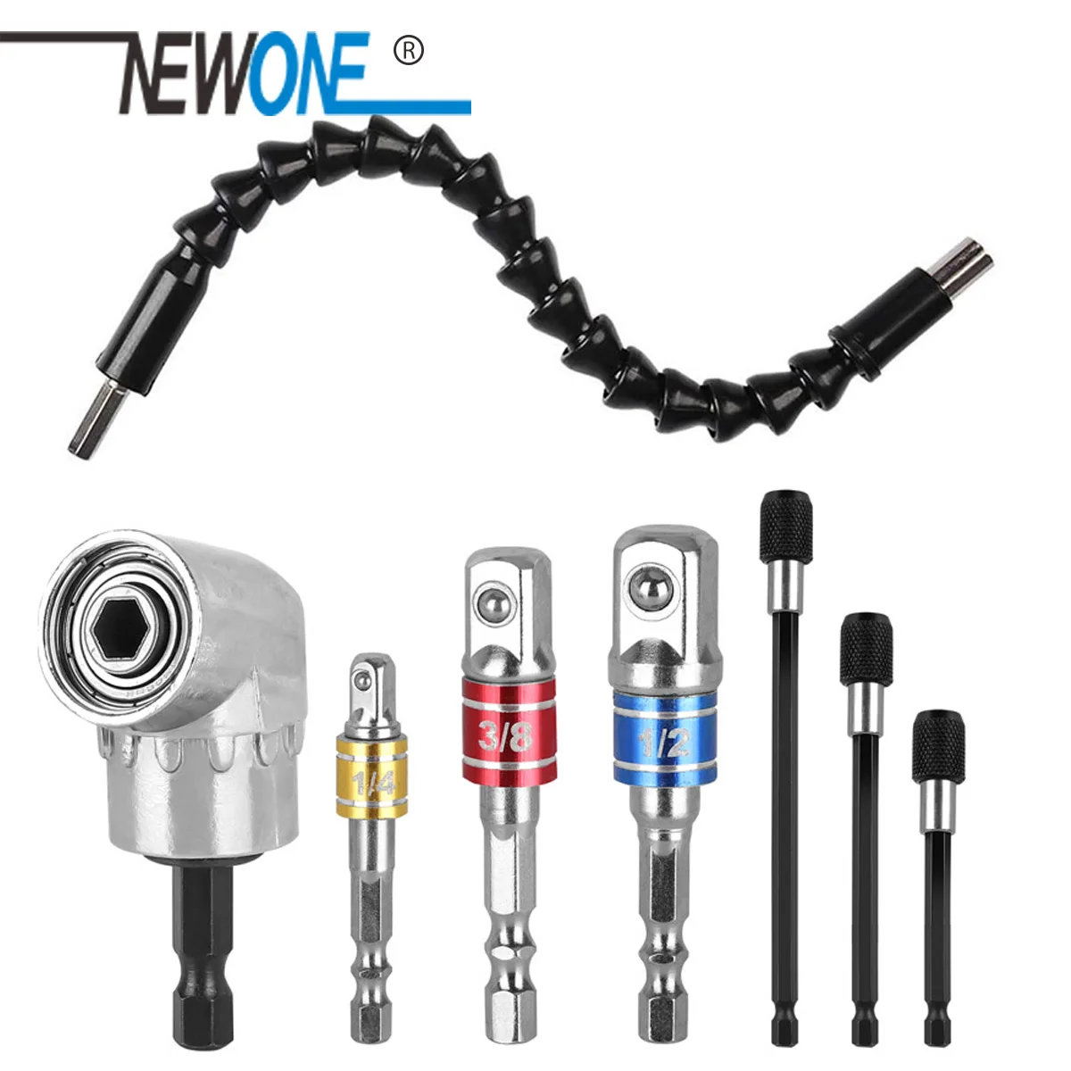 105-Degree-Right-Angle-Drill-Attachment-and-Flexible-Angle-Extension ...