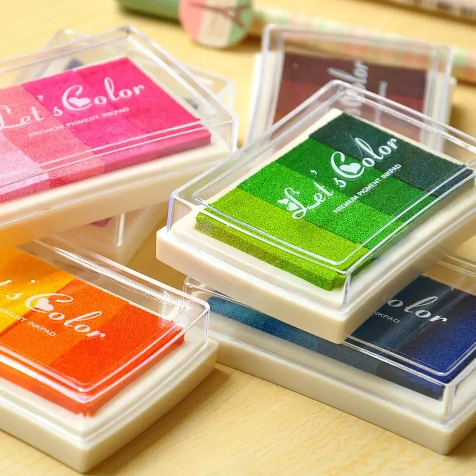 12pcs/lot Craft Ink Pad Mix Color/Let's Color DIY Inkpad/ink Pad Set ...