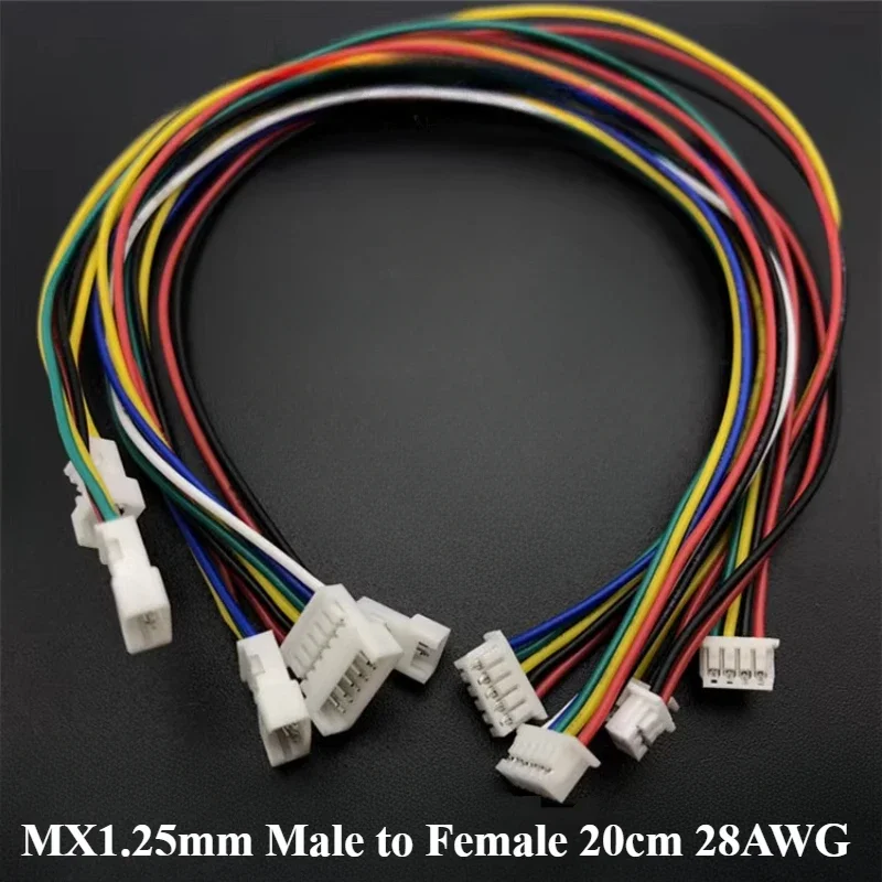 5/10/30/50Pcs/lot JST MX1.25 MX 1.25mm Wire Cable Connector 2/3/4/5/6 ...