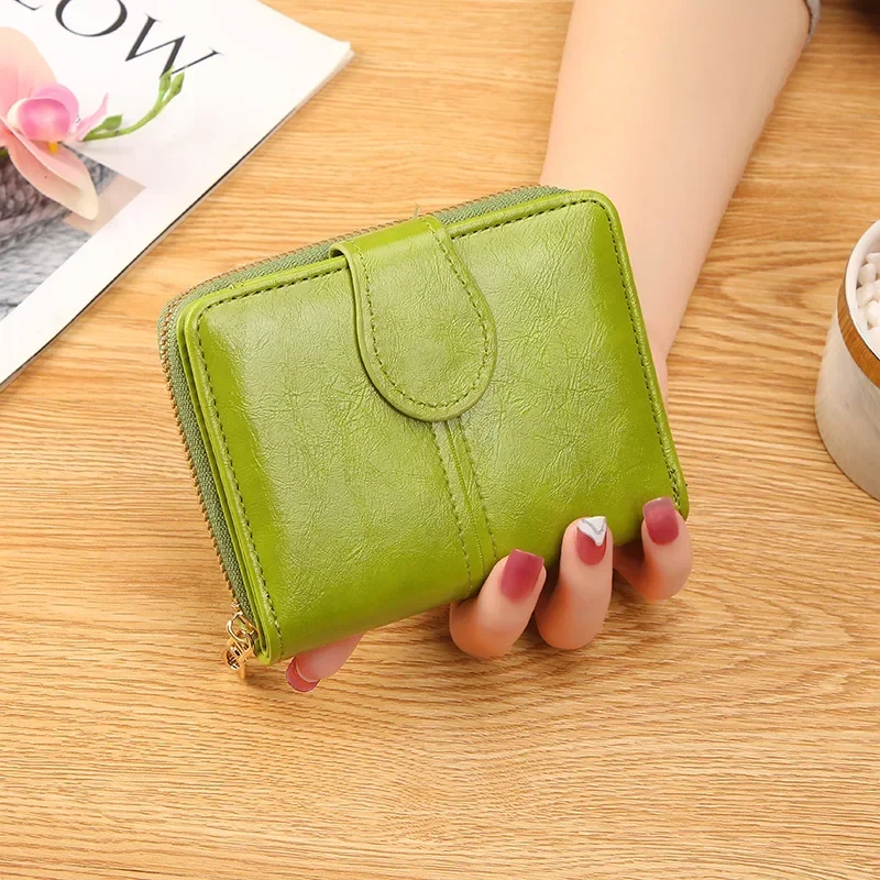 New-Women-s-Short-Card-Bag-Student-Cute-Little-Fresh-Zipper-Hand-Soft ...