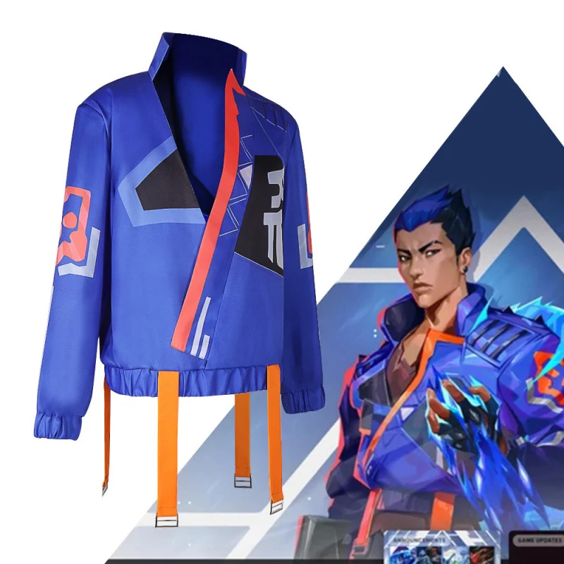 Yoru Cosplay Costume Valorant Blue Coat Jacket Men Male Disguise ...