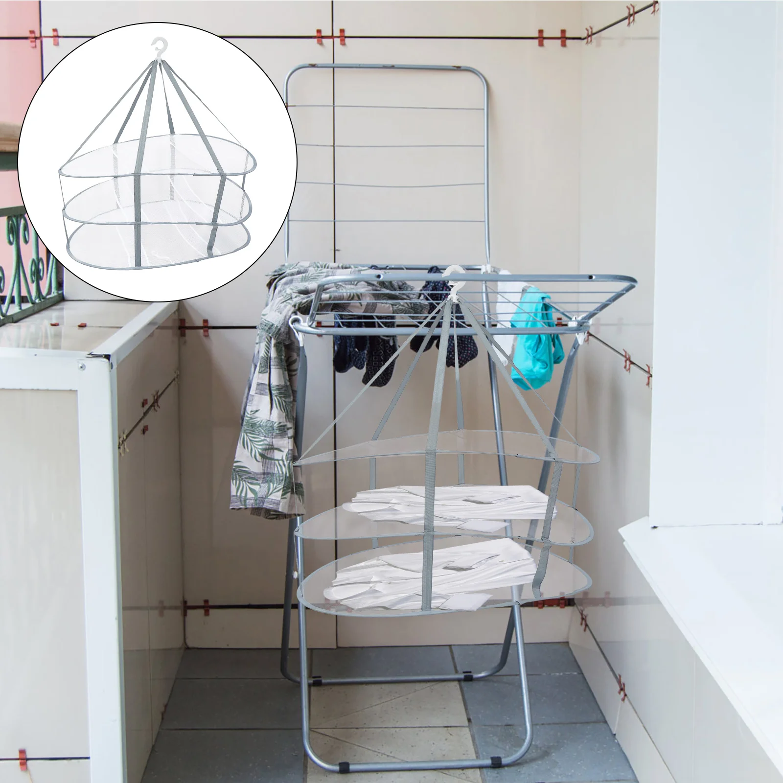 Mesh Clothes Drying Rack