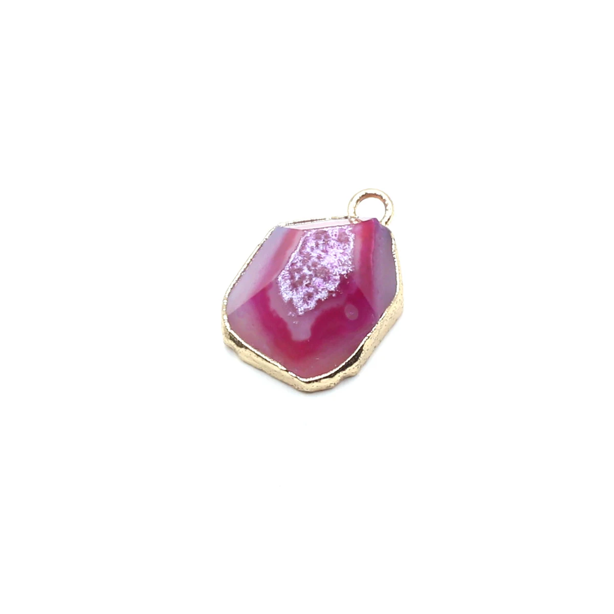 Natural Stone Druzy Pendants Irregular Gold Plated Druzy Agates Charms ...