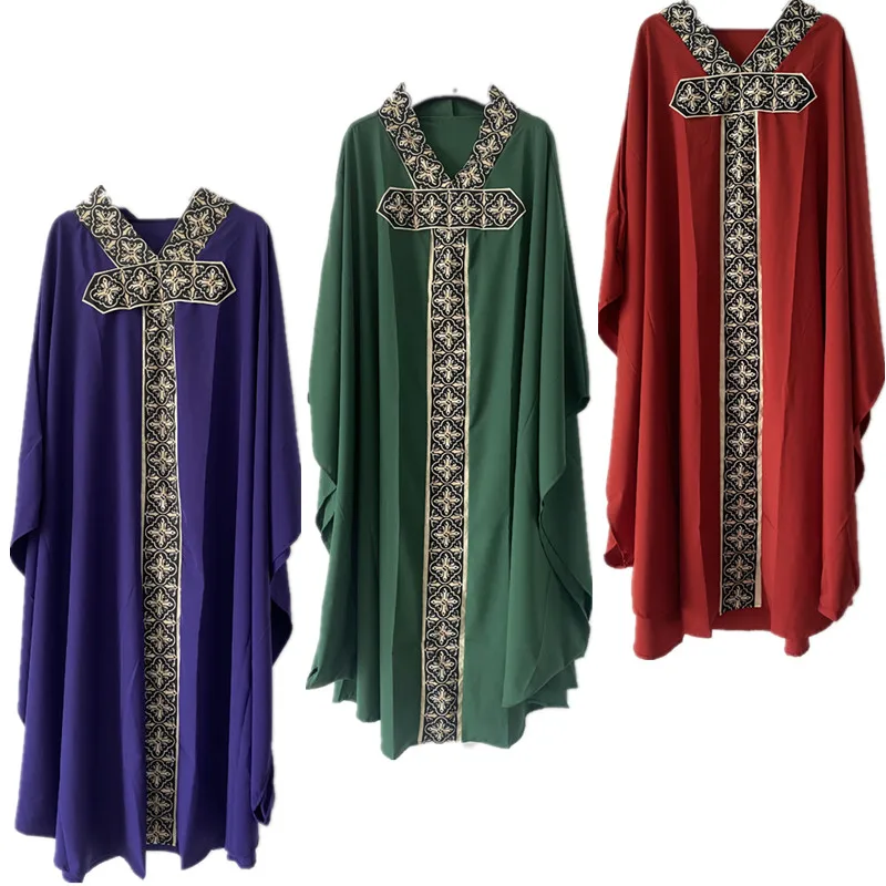 Retro-Printed-Clothes-Prayer-Robe-Gown-Church-Dress-Priest-Monks ...