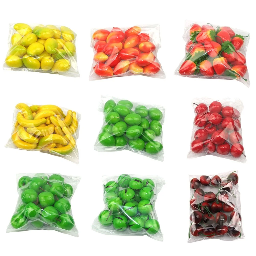 10pcs-bag-Artificial-Fruits-Variety-Plastic-Fake-Fruit-Kitchen-Table ...