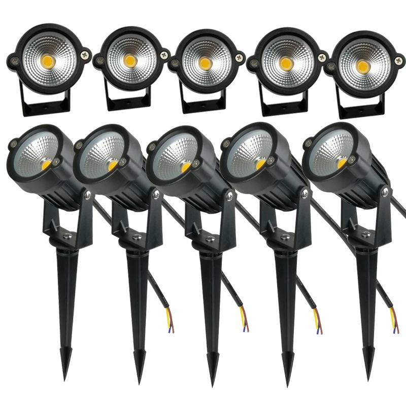 10 Pack 5W Outdoor Garden Landscape Light 220V 110V 12V LED Lawn Lamp ...