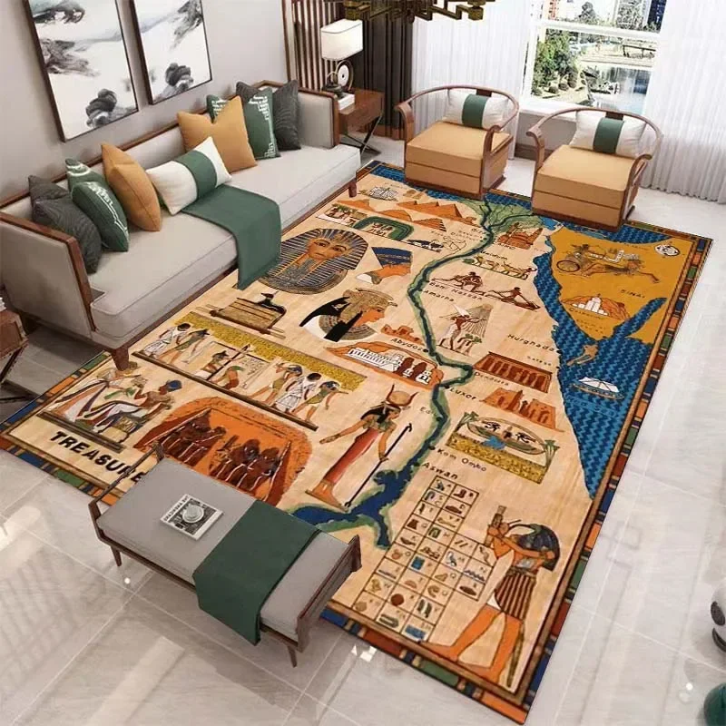 Ancient Egypt Civilization Living Rugs Living Room Soft Bath Mats Room ...