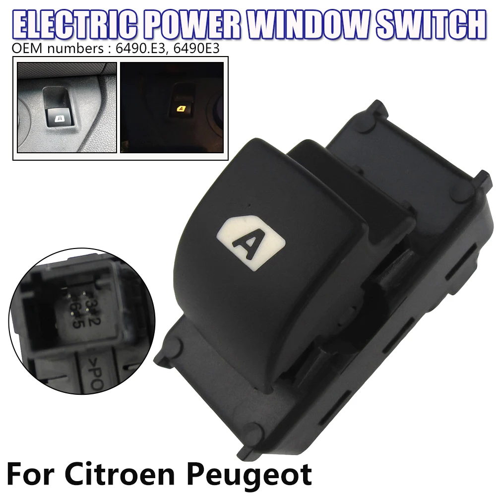 Passenger-Side-Electric-Power-Window-Switch-Button-For-Citroen-C4 ...