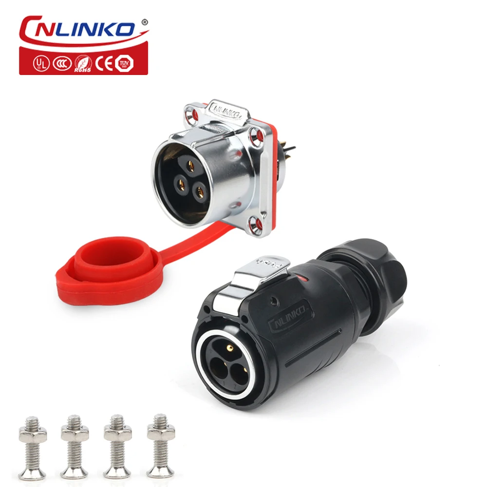 CNLINKO-LP24-35A-Waterproof-Electrical-Wire-Connector-M24-3-Pin-Quick ...