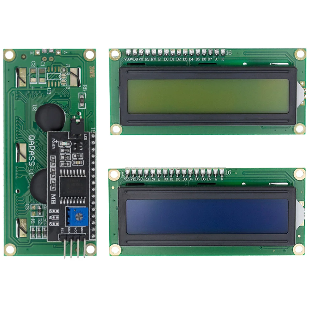LCD1602-I2C-Display-Module-Blue-Green-Screen-5V-PCF8574-IIC-Adapter ...