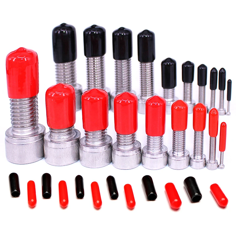 Rubber Seals Threaded Sheath Silicone Sleeve Tips End Caps Cap Cable ...