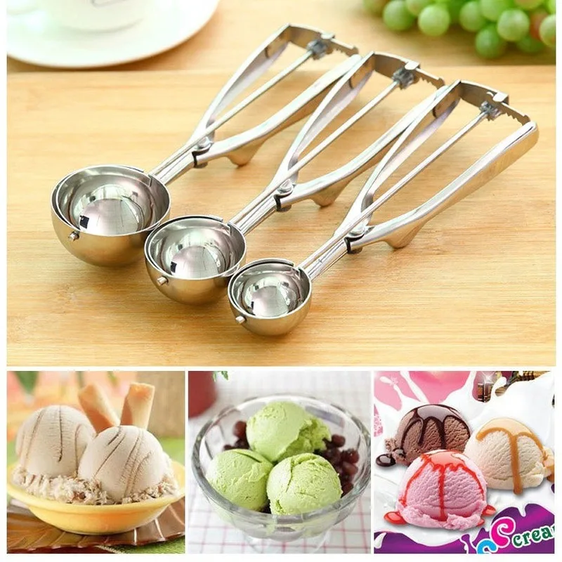 Stainless Steel bing ji ling shao Ice Cream Spoon Ice-Cream Spoon Melon ...