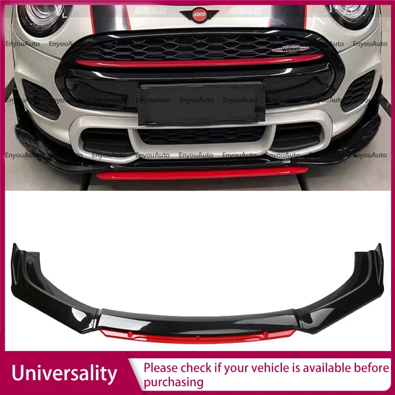 For-Mini-Cooper-R55-R56-F55-F56-Front-Bumper-Lip-Spoiler-Splitter-Black ...