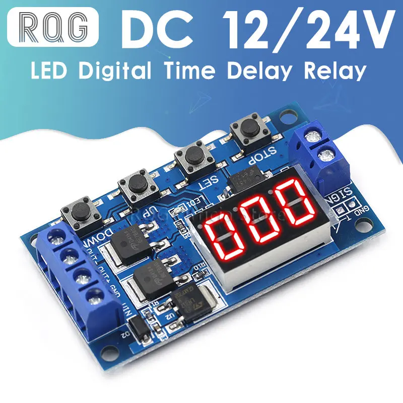 Trigger Cycle Timer Delay Switch 12 24V Circuit Board Dual MOS Tube ...