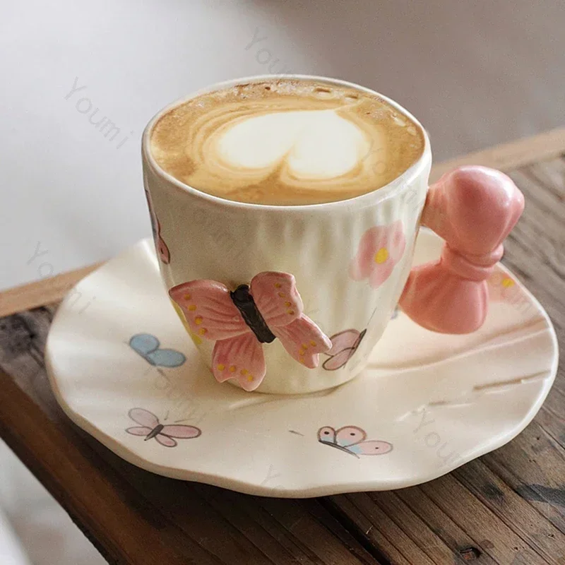 Sweet-Cute-Butterfly-Coffee-Cup-Set-Light-Luxury-Restaurant-Afternoon ...