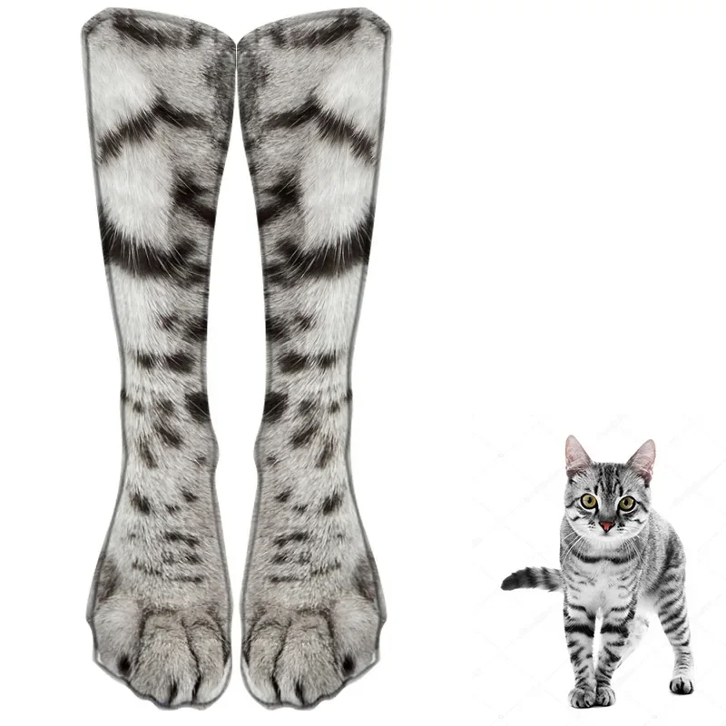 3D-Simulation-Animal-Cat-Foot-Socks-Unisex-Funny-Cotton-Long-Socks ...