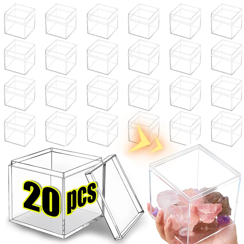 Transparent Acrylic Boxes With Cover Plastic Organizer Packing Box Food ...