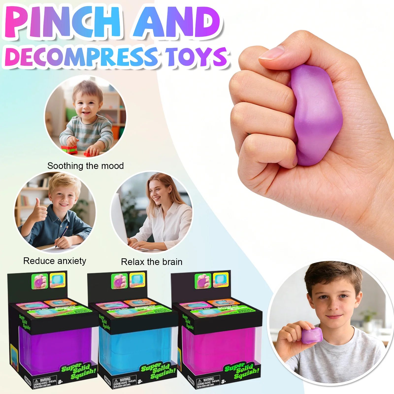 Hot New, Sensory Toy with a Super Solid Squish, Always Returns to Its ...